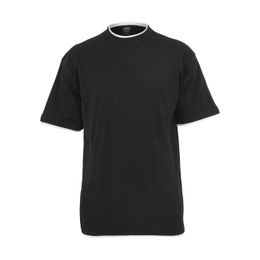 Urban Classics Herren Kurzarmshirt "Urban Classics Herren Contrast Tall Tee"schwarz, wei&szlig;, Gr. XL, unifarben, 100% Baumwolle, Shirts