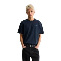 Marc O'Polo T-Shirt MARC O'POLO DENIM "mit R&uuml;ckenprint", Jungen, Gr. L, blau (navy teal), Obermaterial: 100% Baumwolle, unifarben, Basic, relaxed fit, Rundhals, normaler Saum, Shirts T-Shirt