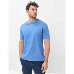 T-Shirt Brax "Style TROY", Jungen, Gr. S (48), mittelblau, 100% Baumwolle, Rundhals, Shirts T-Shirt