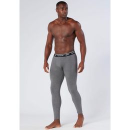 Lange Unterhose Reebok "JOHNY", Herren, Gr. L, grau, Obermaterial: 95% Baumwolle, 5% Elasthan, eng, Unterhosen Lange Unterhose, basic, lang, atmungsaktiv, mit Logo, breiter Bund, Baumwollmix