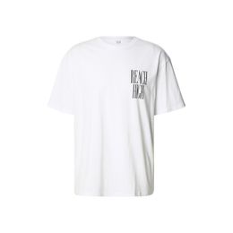 T-Shirt MisterTee "MisterTee Reach High Oversize Tee", Jungen, Gr. L, wei&szlig;, 100% Baumwolle, bedruckt, loose fit, Rundhals, Shirts T-Shirt