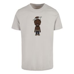 Kurzarmshirt MisterTee "MisterTee Herren LA Sketch Tee", Jungen, Gr. XL, beige (lightasphalt), 100% Baumwolle, unifarben, normal, Rundhals, Shirts