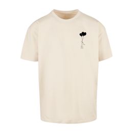 T-Shirt Merchcode "Merchcode Herren Love In The Air Heavy Oversize Tee", Jungen, Gr. M, sand, 100% Baumwolle, bedruckt, oversize, Rundhals, Shirts T-Shirt