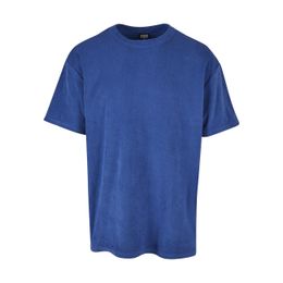 T-Shirt Urban Classics "Urban Classics Herren Oversized Towel Tee", Jungen, Gr. L, blau (royal), 100% Baumwolle, unifarben, oversize, Rundhals, Shirts T-Shirt