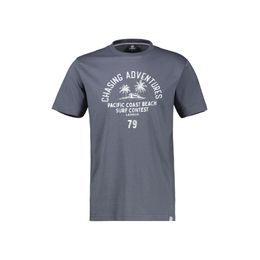 T-Shirt Lerros "Sommerliches T-Shirt aus Baumwolle mit O-Neck, gro&szlig;e Gr&ouml;&szlig;en", Jungen, Gr. 4XL, lava grau, 100% Baumwolle, Rundhals, Shirts T-Shirt