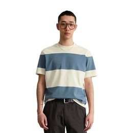 Marc O'Polo T-Shirt MARC O'POLO DENIM "mit Cut-&-Sew-Blockstreifen", Jungen, Gr. L, light blau, Obermaterial: 100% Baumwolle, gestreift, Basic, relaxed fit, Rundhals, Shirts T-Shirt