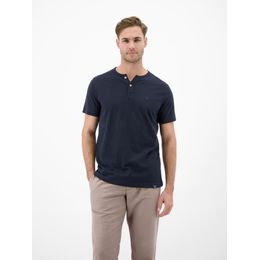 T-Shirt Lerros "T-Shirt mit Rundhalsausschnitt und Knopfleiste", Jungen, Gr. L, classic navy, 100% Baumwolle, Rundhals, Shirts T-Shirt