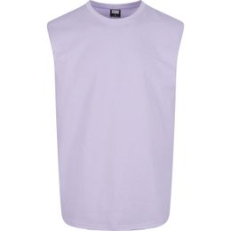 T-Shirt Urban Classics "Urban Classics Herren Open Edge Sleeveless Tee", Jungen, Gr. 3XL, lila (dustylila), 100% Baumwolle, unifarben, loose fit, Rundhals, Shirts T-Shirt