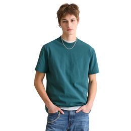 Marc O'Polo T-Shirt MARC O'POLO DENIM "aus schwerem Bio-Baumwoll-Jersey", Jungen, Gr. S, north sea, Obermaterial: 100% Baumwolle, unifarben, Basic, relaxed fit, Rundhals, normaler Saum, Shirts T-Shirt