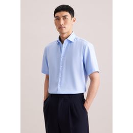 Businesshemd Seidensticker "Schwarze Rose", Herren, Gr. L (41), normale &Auml;rmell&auml;ngen, blau, 100% Baumwolle, unifarben, regular fit, Hemden, Regular 1/2 Kentkragen Uni