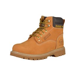 Schn&uuml;rstiefelette Dockers by Gerli "Dockers by Gerli Stiefelette Leder", Damen, Gr. 42, golden tan, Leder, Schuhe Schn&uuml;rstiefelette