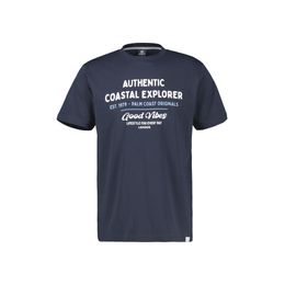 T-Shirt Lerros "Sommerliches T-Shirt aus Baumwolle mit O-Neck, gro&szlig;e Gr&ouml;&szlig;en", Jungen, Gr. 4XL, classic navy, 100% Baumwolle, Rundhals, Shirts T-Shirt