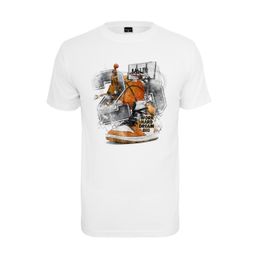 Kurzarmshirt MisterTee "MisterTee Herren Vintage Ballin Tee", Jungen, Gr. M, wei&szlig;, 100% Baumwolle, unifarben, normal, Rundhals, Shirts
