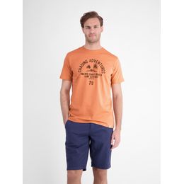 T-Shirt Lerros "T-Shirt mit O-Neck aus softer Baumwolle mit Summervibe-Print", Jungen, Gr. XXL, orange (pale papaya), 100% Baumwolle, Rundhals, Shirts T-Shirt