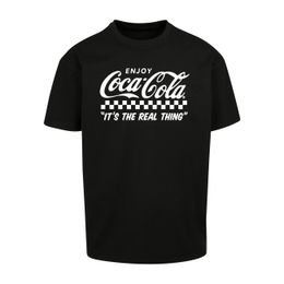 T-Shirt Merchcode "Merchcode Coca Cola Enjoy Coke Oversize Tee", Jungen, Gr. M, schwarz, 100% Baumwolle, bedruckt, oversize, Rundhals, Shirts T-Shirt