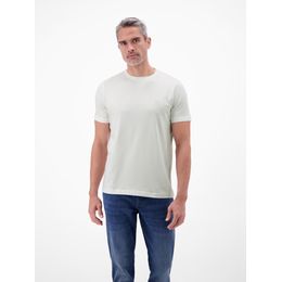 T-Shirt Lerros "Basic T-Shirt mit Lerros Logo-Print", Jungen, Gr. L, wei&szlig; (broken wei&szlig;), 95% Baumwolle, 5% Elasthan, Rundhals, Shirts T-Shirt, Two-Tone-Optik / Einfarbig / Elastisch / Atmungsaktiv / Bequem