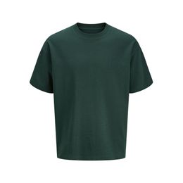 Jack & Jones T-Shirt JACK & JONES "JJEBARRON TEE SS O-NECK NOOS", Jungen, Gr. XL, scarab, Jersey, Obermaterial: 52% Baumwolle, 31% Polyester, 17% Elastomultiester, unifarben, loose fit normal, Rundhals, Shirts T-Shirt, Baumwollmischung, loose fit