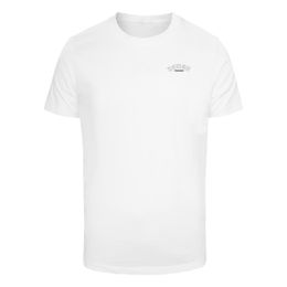 MisterTee Herren T-Shirt "MisterTee Skull Butterfly Tee", wei&szlig;, Gr. M, bedruckt, 100% Baumwolle, Shirts