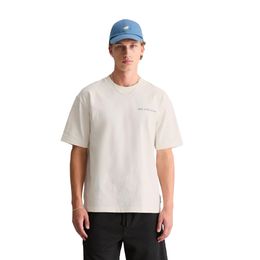 Marc O'Polo T-Shirt MARC O'POLO DENIM "mit R&uuml;ckenprint", Jungen, Gr. L, beige (silky wei&szlig;), Obermaterial: 100% Baumwolle, unifarben, Basic, relaxed fit, Rundhals, normaler Saum, Shirts T-Shirt