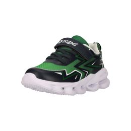 Sneaker ZIGZAG "Ignis", M&auml;dchen, Gr. 24, gr&uuml;n (dunkelgr&uuml;n), Kunstfaser, Lederimitat, Schuhe Sneaker, mit aufleuchtender Sohle f&uuml;r bessere Sichtbarkeit