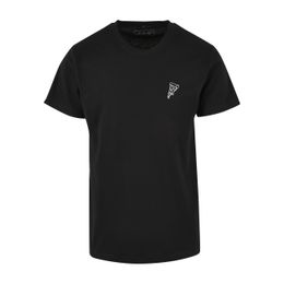 T-Shirt MisterTee "MisterTee Herren Pizza Tee EMB", Jungen, Gr. XL, schwarz, 100% Baumwolle, bedruckt, normal, Racerback, Shirts T-Shirt