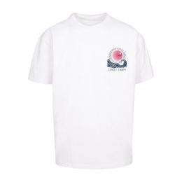 T-Shirt Merchcode "Merchcode Sunset Charm Oversized T-shirt", Jungen, Gr. S, wei&szlig;, 100% Baumwolle, bedruckt, oversize, Rundhals, Shirts T-Shirt