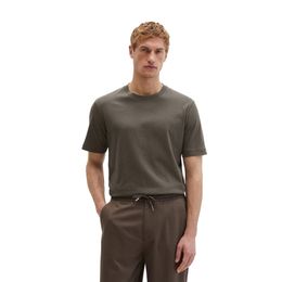 Marc O'Polo T-Shirt MARC O'POLO "aus Baumwoll-Leinen-Mix", Jungen, Gr. L, schwarz nickle, Obermaterial: 80% Baumwolle, 20% Leinen, unifarben, Basic, regular fit, Rundhals, Shirts T-Shirt