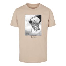 T-Shirt MisterTee "MisterTee Herren Ballin 2.0 Tee", Jungen, Gr. S, sand, 100% Baumwolle, unifarben, normal, Rundhals, Shirts T-Shirt