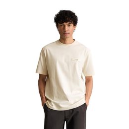Marc O'Polo T-Shirt MARC O'POLO DENIM "aus schwerem Bio-Baumwoll-Jersey", Jungen, Gr. L, wei&szlig; blush, Obermaterial: 100% Baumwolle, unifarben, Basic, relaxed fit, Rundhals, normaler Saum, Shirts T-Shirt
