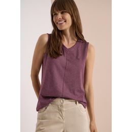 Tr&auml;gertop Cecil, Damen, Gr. L (42), lila (sweet grape rot), Web, 100% Baumwolle, unifarben, normal normal, V-Ausschnitt, abgesteppt, Tops Tr&auml;gertop, aus reiner Baumwolle
