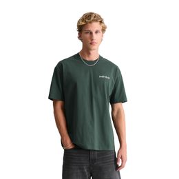 Marc O'Polo T-Shirt MARC O'POLO DENIM "mit R&uuml;ckenprint", Jungen, Gr. L, dunkelgr&uuml;n 2847, Obermaterial: 100% Baumwolle, unifarben, Basic, relaxed fit, Rundhals, normaler Saum, Shirts T-Shirt