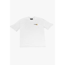 T-Shirt DROPSIZE "Dropsize HEAVY OVERSIZE ORANGE LEMONADE T-SHIRT", Jungen, Gr. L, wei&szlig; (cream wei&szlig;), 100% Baumwolle, bedruckt, oversize, Rundhals, Shirts T-Shirt