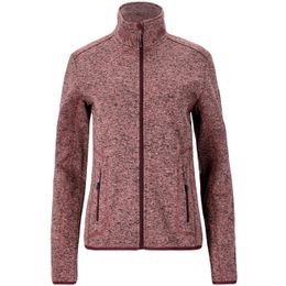 Fleecejacke WHISTLER "SAMANI", Damen, Gr. 38, braun (rostbraun), 100% Polyester, meliert, normal, hoch geschlossener Ausschnitt, Jacken Fleecejacke, aus schnell trocknendem Funktionsmaterial