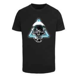 MisterTee Herren T-Shirt "MisterTee Neon Skull Tee"schwarz, Gr. XL, bedruckt, 100% Baumwolle, Shirts