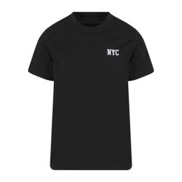 T-Shirt MisterTee "MisterTee NYC EMB Tee", Jungen, Gr. L, schwarz, 100% Baumwolle, normal, Rundhals, Shirts T-Shirt