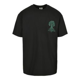 T-Shirt Urban Classics "Urban Classics Herren Organic Tree Logo Tee", Jungen, Gr. M, schwarz, 100% Baumwolle, unifarben, oversize, Rundhals, Shirts T-Shirt