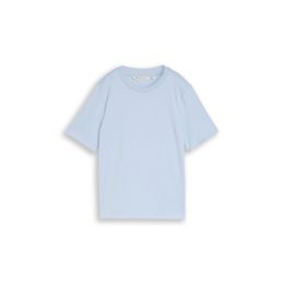Tom Tailor Denim Damen Loose Fit T-Shirt, blau, Uni, Gr. M