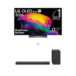 LG 55 &Prime; OLED evo AI C6E 4K Smart TV 2026 + 3.1.3 Dolby Atmos&reg; Soundbar mit 400 Watt kabelloser Subwoofer OLED55C6ELB.DSC9001