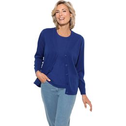 Damen Strickjacke in Feinstrick-Qualit&auml;t royalblau, Gr&ouml;&szlig;e 42
