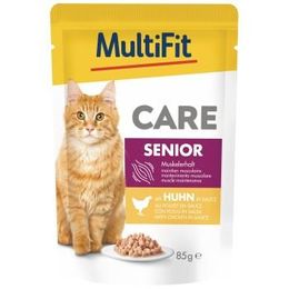 MultiFit Care Nassfutter Katze Senior mit Huhn 48x85 g