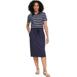 Damen Jerseykleid mit 2 Nahttaschen marine, Gr&ouml;&szlig;e 38