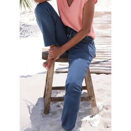 Beach Time BEACHTIME Schlupfhose 'aus weichem, leichten Material f&uuml;r den Sommer' rauchblau Gr. 34 f&uuml;r Damen. Figurumspielend. Nachhaltig.