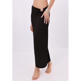 LSCN BY LASCANA Maxirock schwarz Gr. 40 f&uuml;r Damen. Figurbetont
