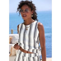 Lascana Tanktop mehrfarbig Gr. 36/38 f&uuml;r Damen. Mit Rundhals. Figurumspielend. Nachhaltig.