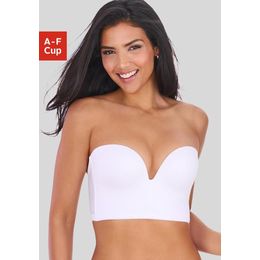 Lascana Corsage ', Push-up-BH, BH ohne Tr&auml;ger, Tr&auml;gerloser BH, Multiway-BH' wei&szlig; Gr. 75 Cup F f&uuml;r Damen. Mit herzf&ouml;rmiger Ausschnitt