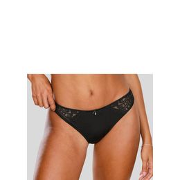 Lascana Tanga 'Flora' schwarz Gr. 44/46 f&uuml;r Damen