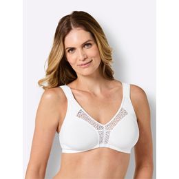 w&auml;schepur w&auml;schepur Damen Minimizer-BH ohne B&uuml;gel mit Spitzeneinsatz, wei&szlig;, Gr&ouml;&szlig;e 100C