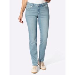 WITT Damen Jeans mit Push-up-N&auml;hten, blue-bleached, Gr&ouml;&szlig;e 40