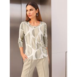 WITT Damen Rundhalsshirt mit Grafik-Muster, sand-ecru-bedruckt, Gr&ouml;&szlig;e 54