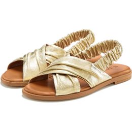 Lascana Damen Sandale goldfarben Gr&ouml;&szlig;e 41